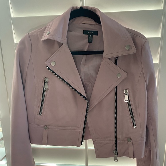 Aqua | Jackets & Coats | Aqua Faux Leather Jacket | Poshmark